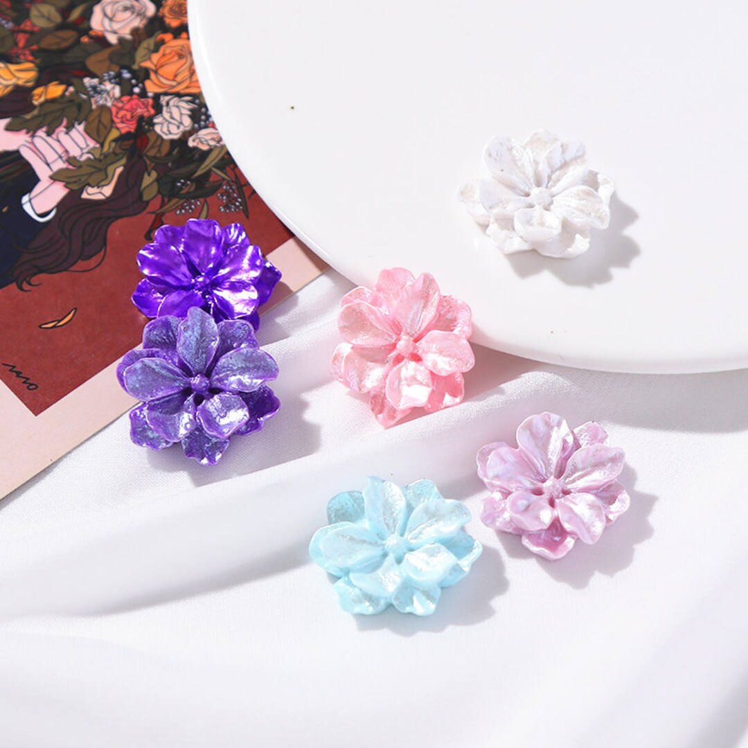 Resin Flower Embellishments: DIY Craft Supplies (25mm) - Etsy