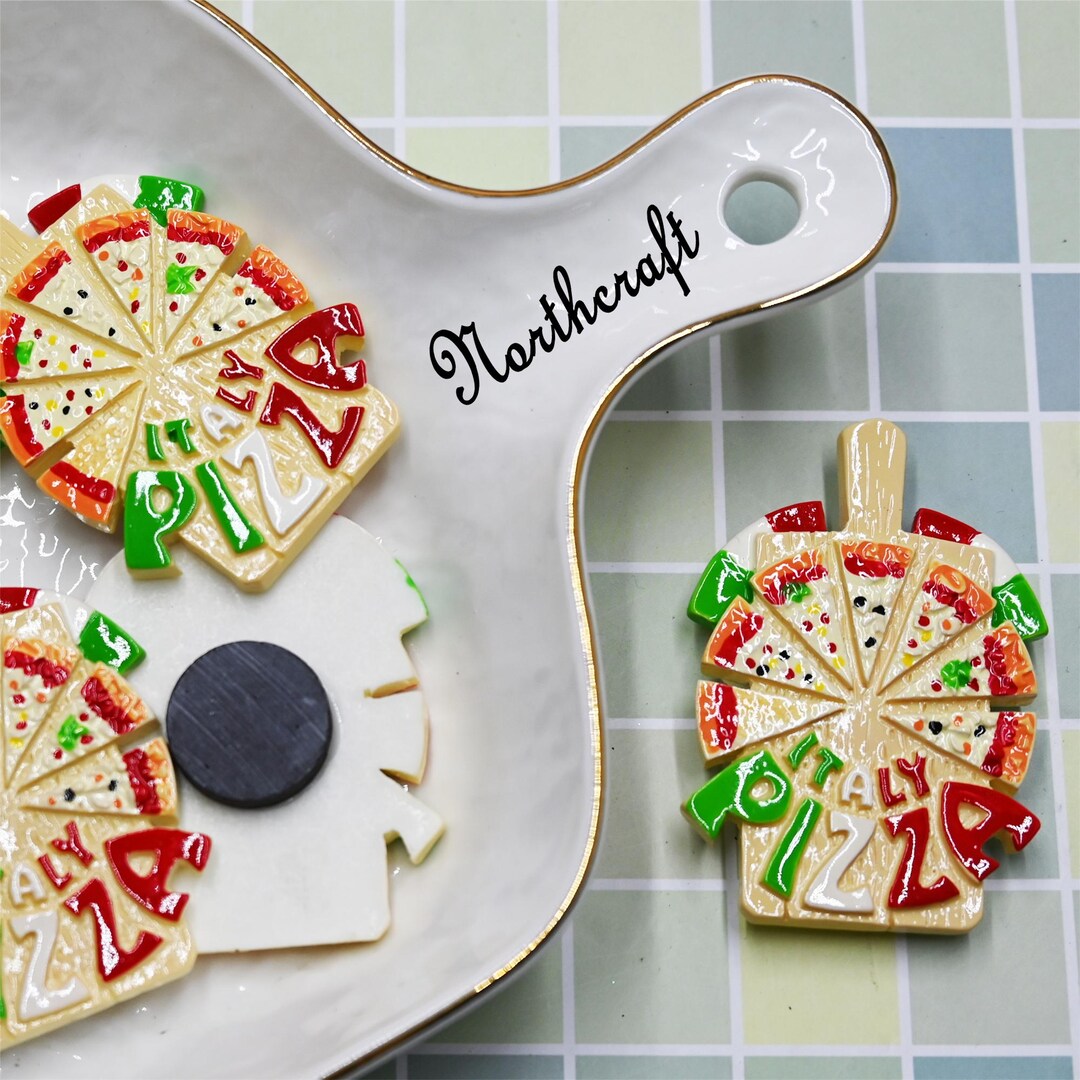Resin Pizza Fridge Magnet: Decorative Kitchen Decor (70x50mm) - Etsy
