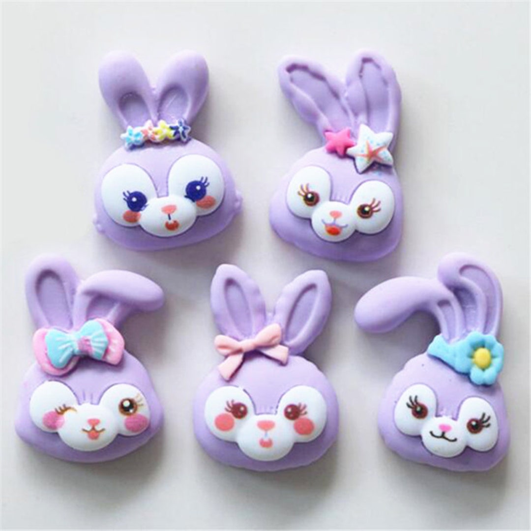 Rabbit Resin Cartoon Simulation Fake Food for DIY Jewelry Making Crafts ...