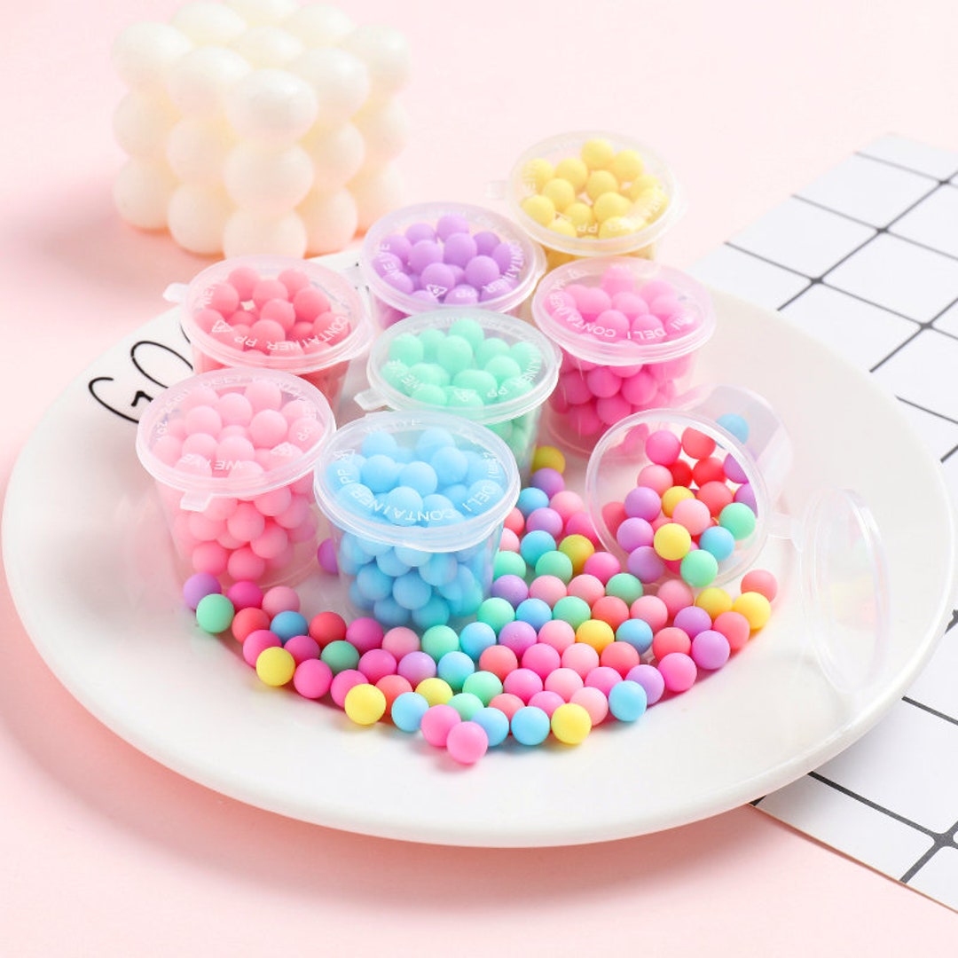 Macaron Color Bead Resin Accessories for DIY Handmade Phone Case ...