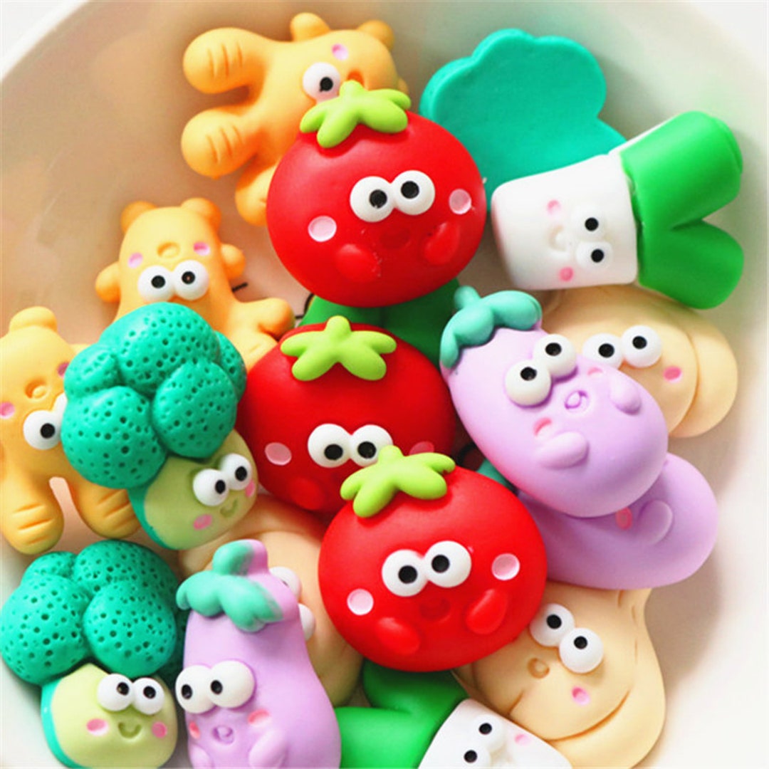 Resin Vegetable Charms: Cartoon Food Miniatures for DIY Jewelry - Etsy