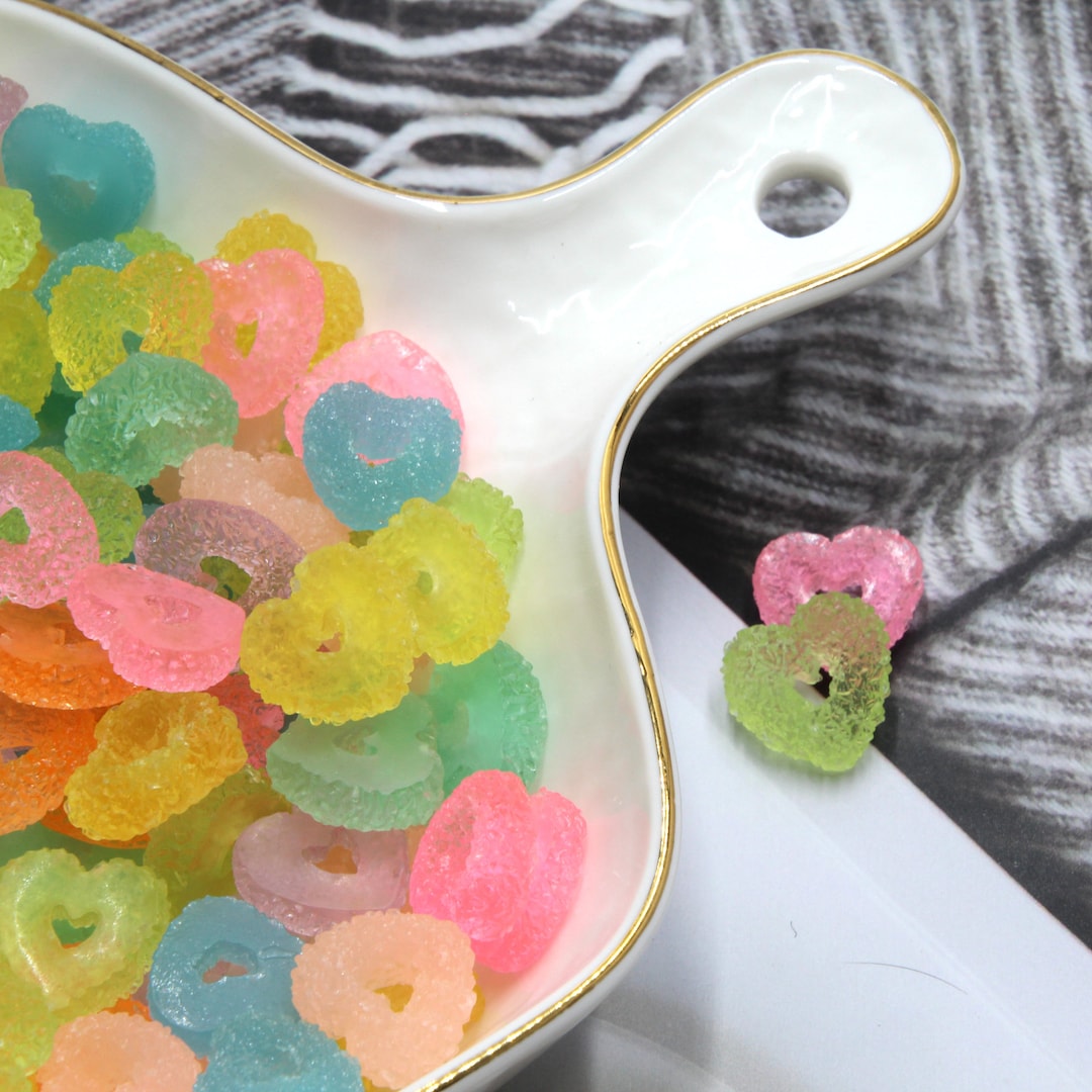 Frosted Heart Candy Cabochons | Heart Candy Cabochons | Candy Cabochons ...