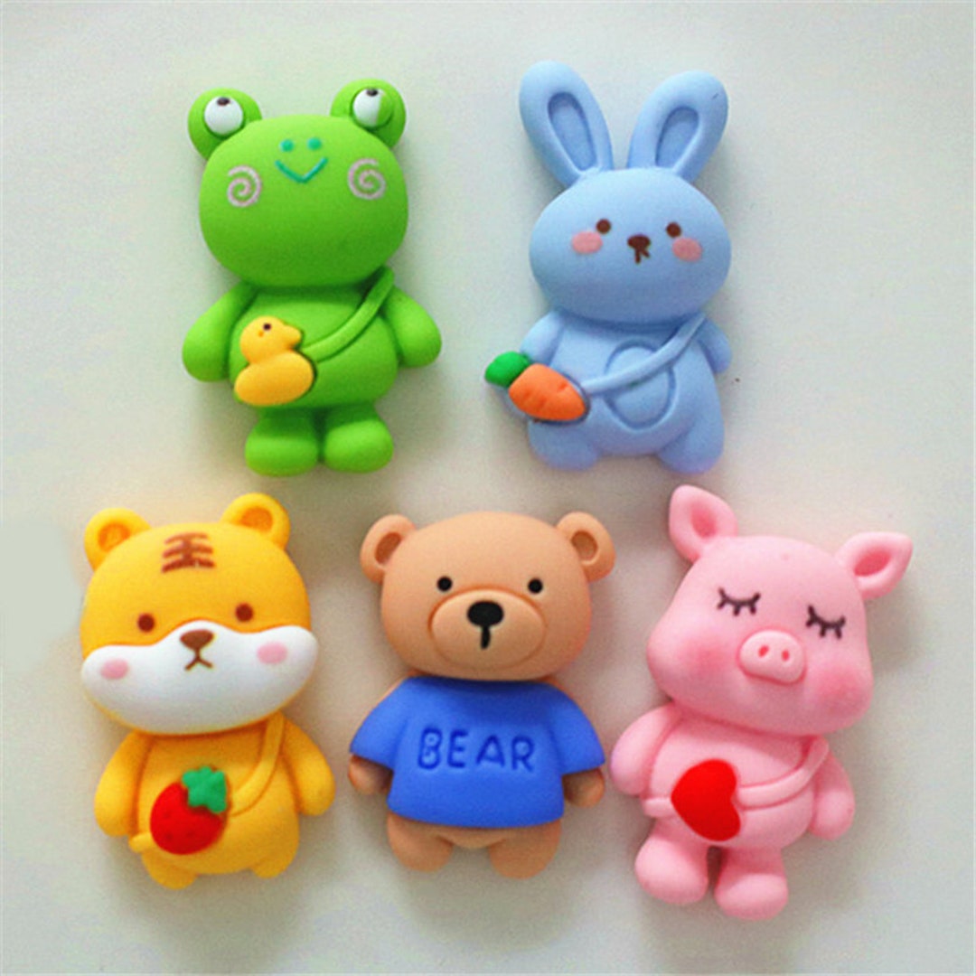 Tiger Frog Bear Resin Cartoon Simulation Fake Food for DIY Jewelry ...