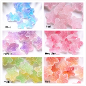 Resin Candy Star Heart Cabochons: Scrapbooking Embellishments (16mm) - Etsy