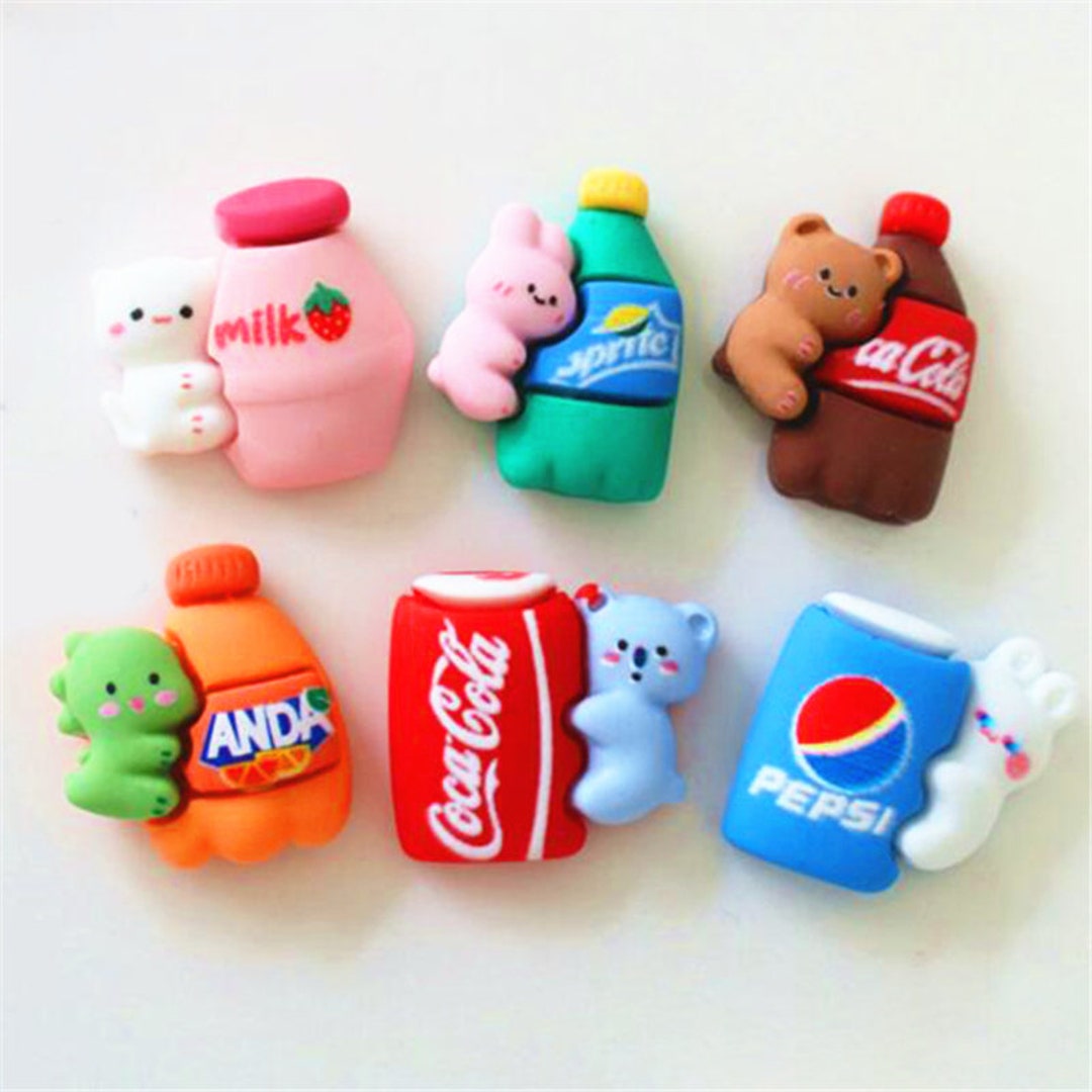 Animal Drink Bottle Resin Cartoon Simulation Fake Food for DIY Jewelry ...