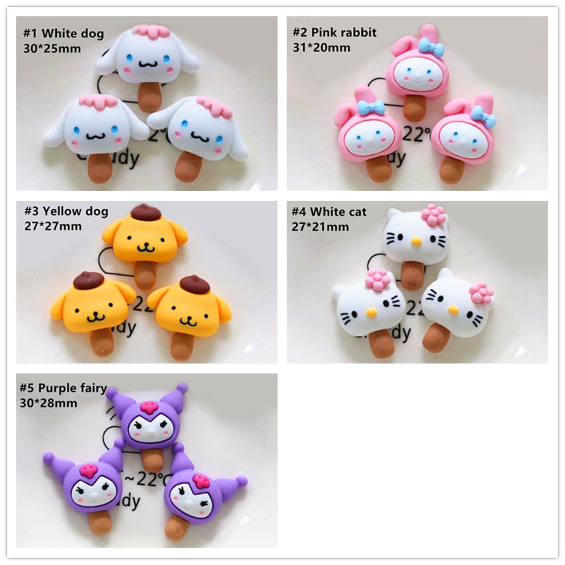 Car Dog Rabbit Popsicle Resin Cartoon Simulation Fake Food for - Etsy