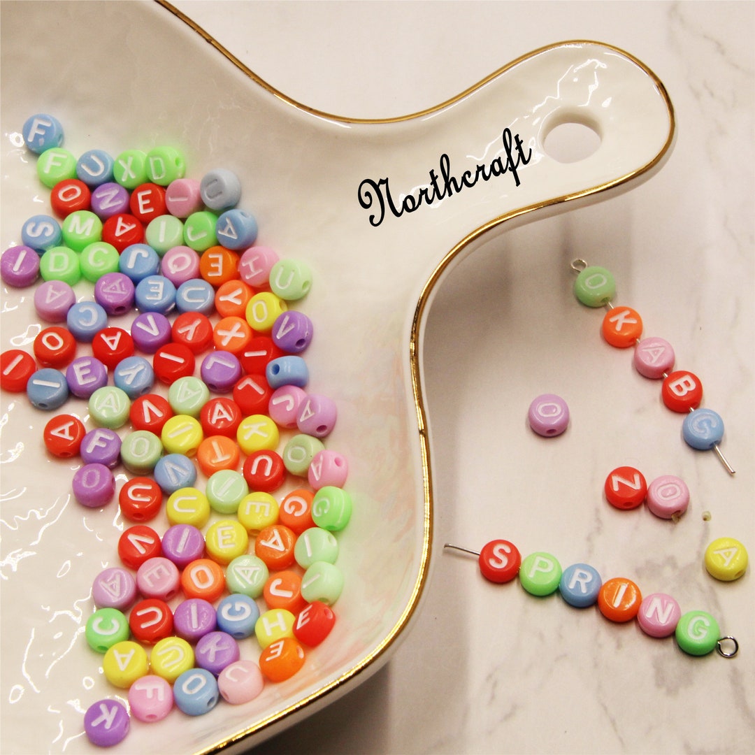 Multicolor Solid Alphabet Beads | Letter Beads | Alphabet Beads |scrub ...