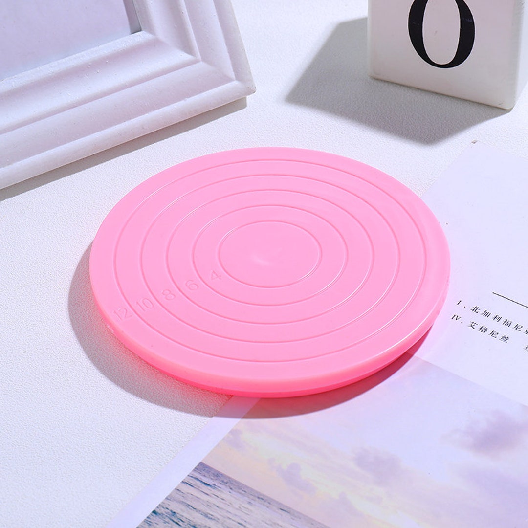 Pink Round Rotating Piping Turntable DIY Kit for Cake Decorating ...