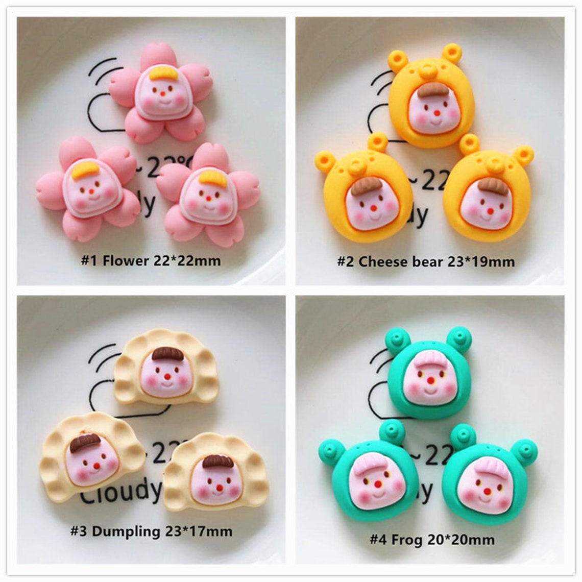 Cute Girl Face Resin Cartoon Simulation Fake Food for DIY - Etsy