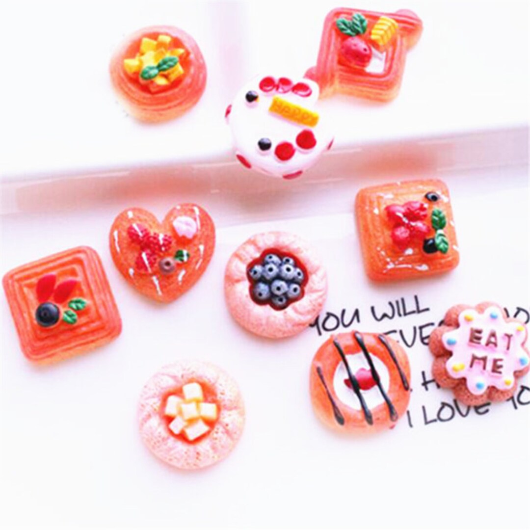 Resin Bread Toast Cabochons: Kawaii DIY Embellishments (20mm) - Etsy