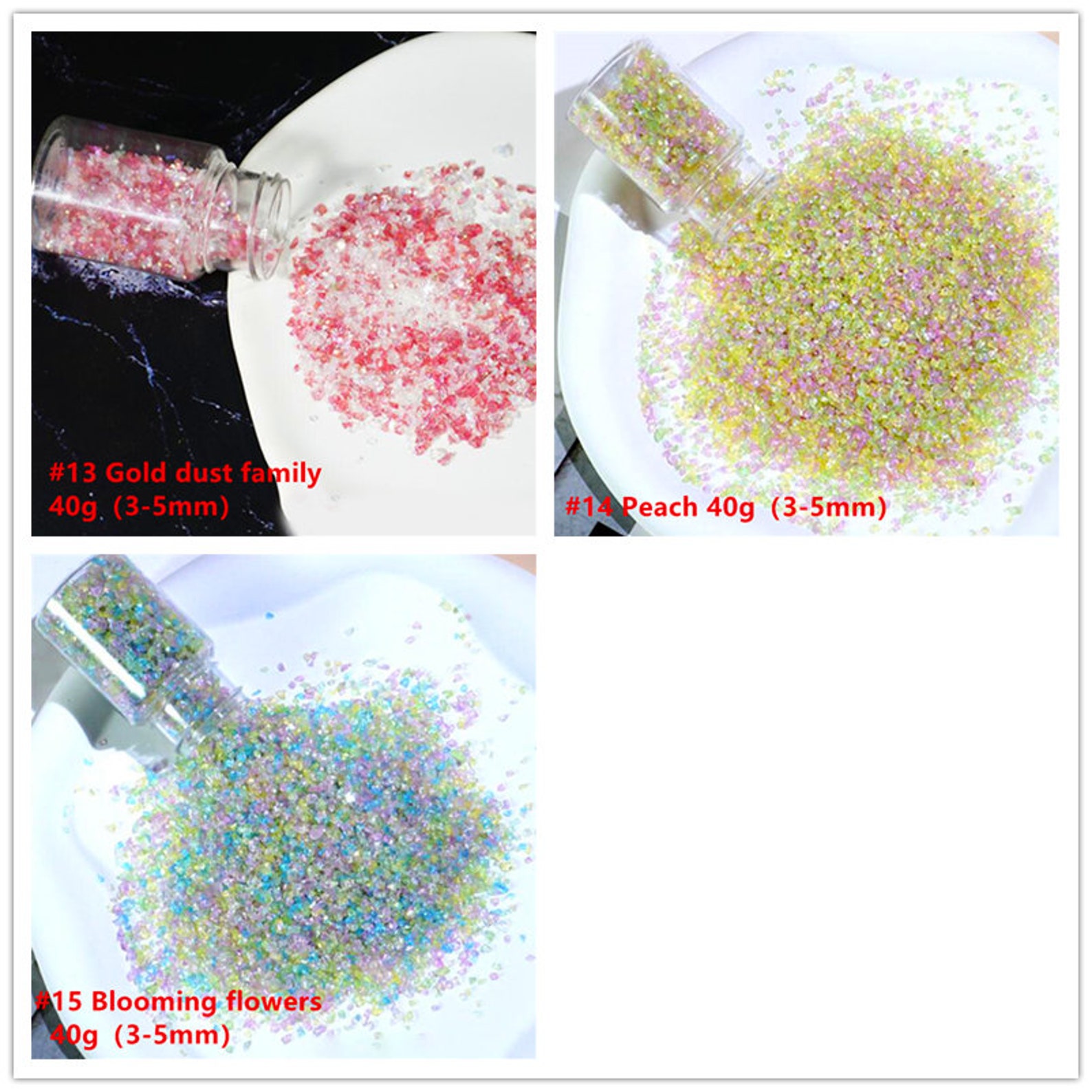 Crushed Pebble Glass Sand: DIY Resin Filling Material - Etsy