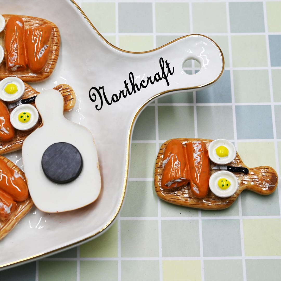 Resin Bread & Fried Egg Fridge Magnet: Decorative Kitchen Decor - Etsy