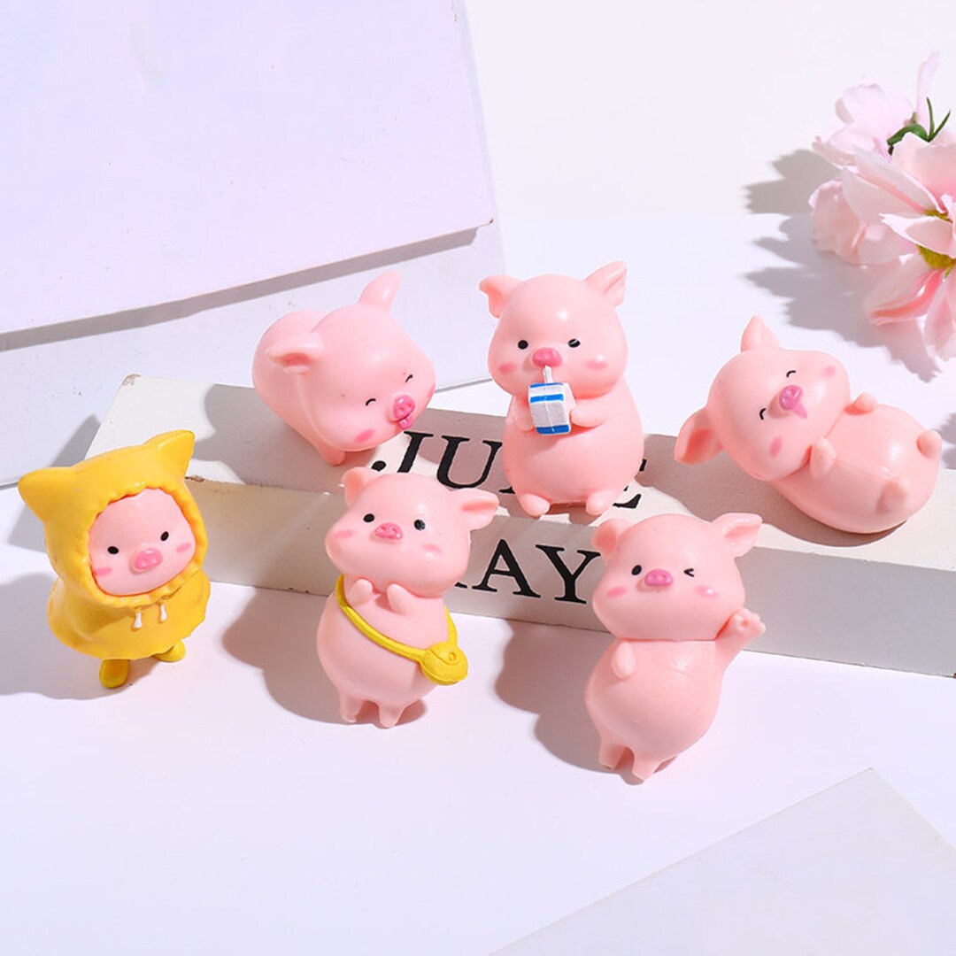 Cartoon Dress-up Pig Resin Accessories for DIY Phone Case Materials ...