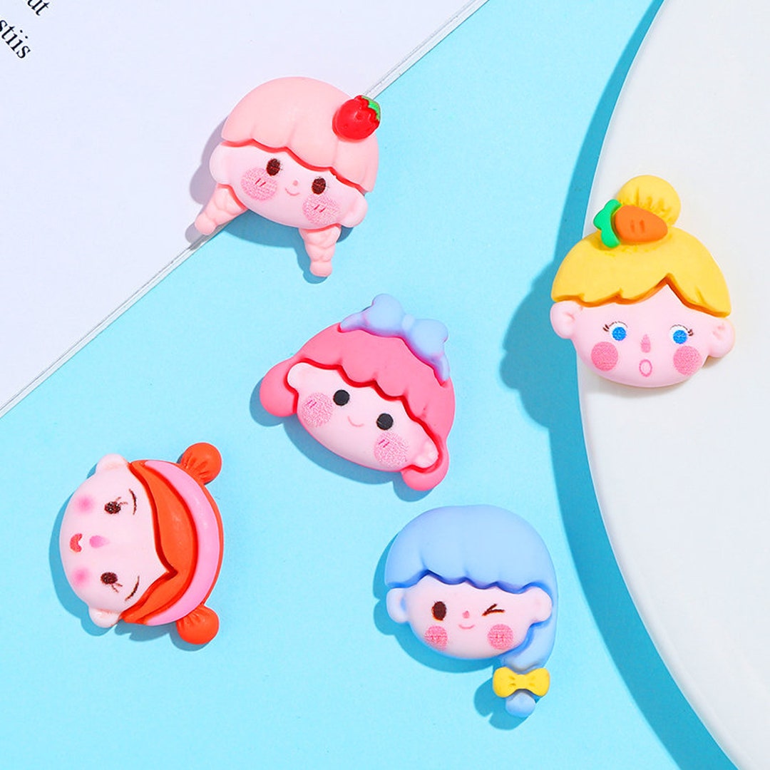 Cartoon Girl Resin Embellishments: DIY Craft Accessories - Etsy
