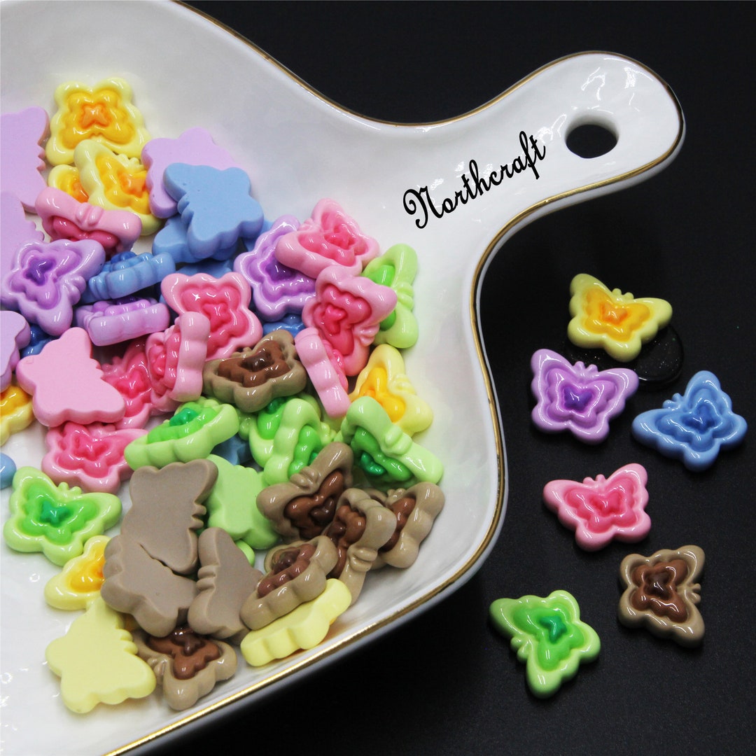 Mini Resin Butterfly Cabochons | Cute Cartoon Embellishments - Etsy