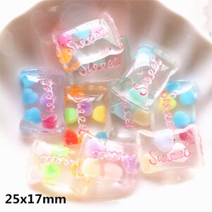 Resin Candy Cabochons: Kawaii Sweet Embellishments (25x17mm) - Etsy