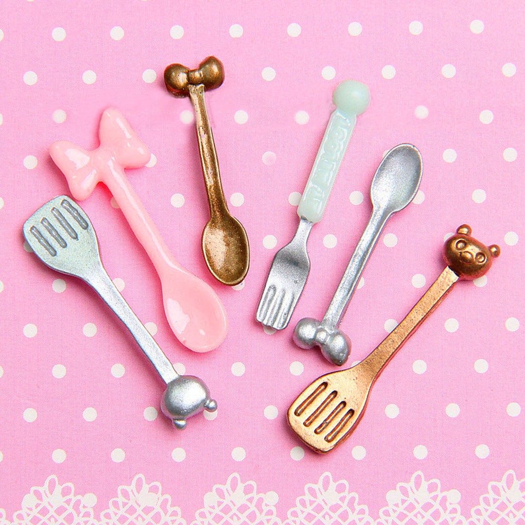 Resin Miniature Spoons & Forks: DIY Craft Embellishments - Etsy