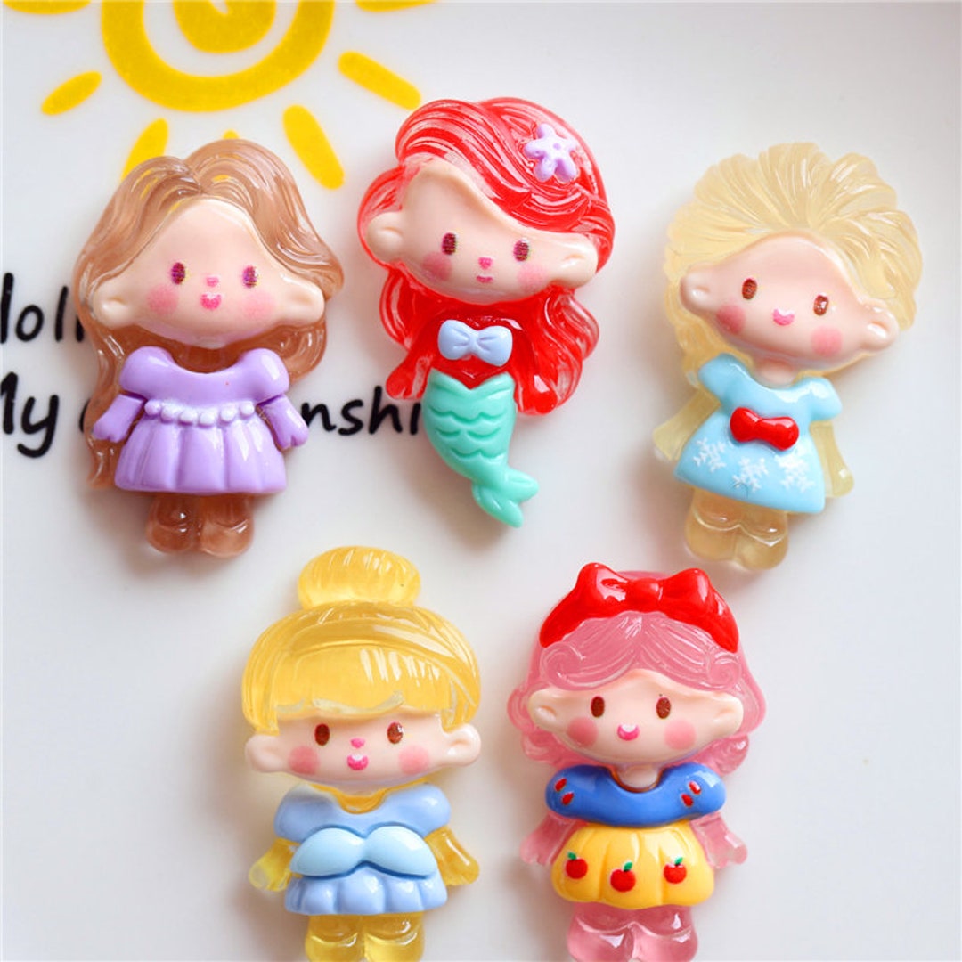 Resin Mermaid Girl Cabochons: Kawaii DIY Embellishments - Etsy