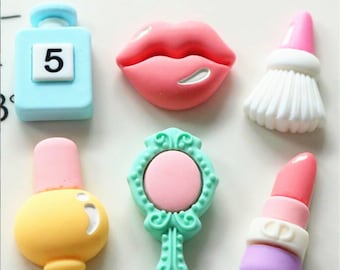 Cute Girl Face Resin Cartoon Simulation Fake Food for DIY Jewelry ...