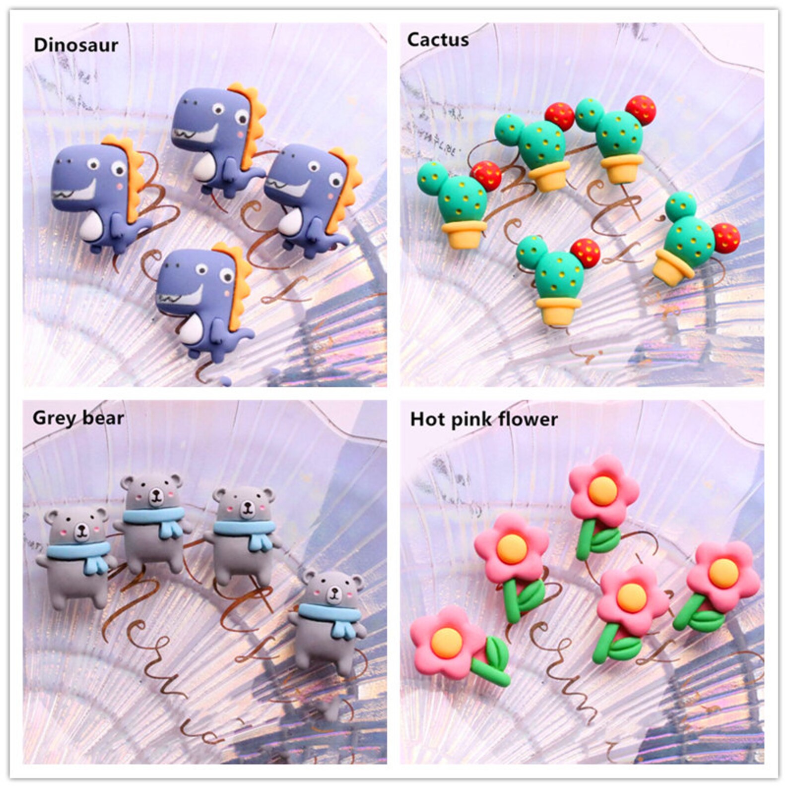 5/10/20pcs Resin Character Flatback Cabochon Scrapbook Kawaii DIY ...