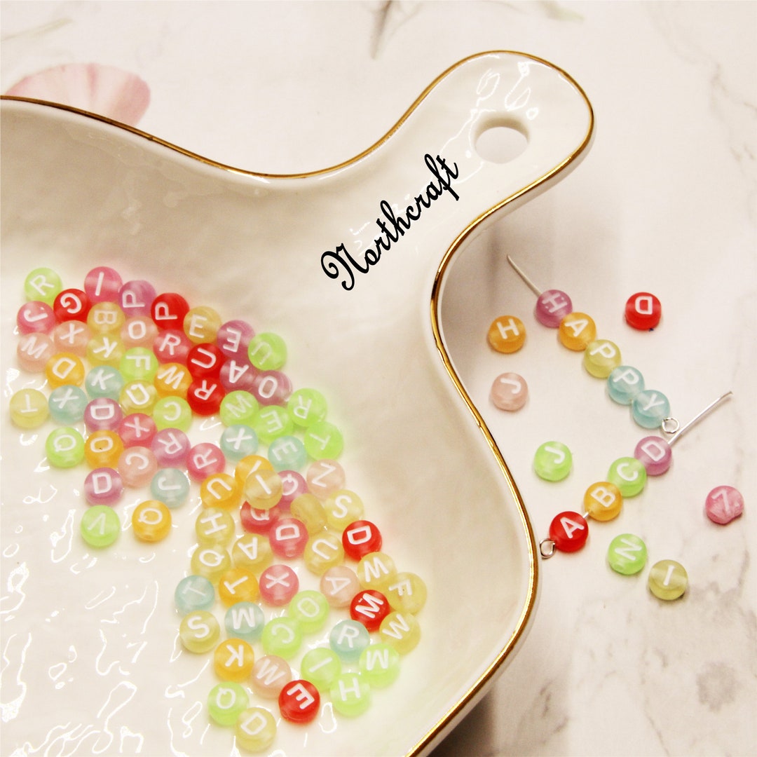 Multicolor Scrub Alphabet Beads | Letter Beads | Alphabet Beads |scrub ...