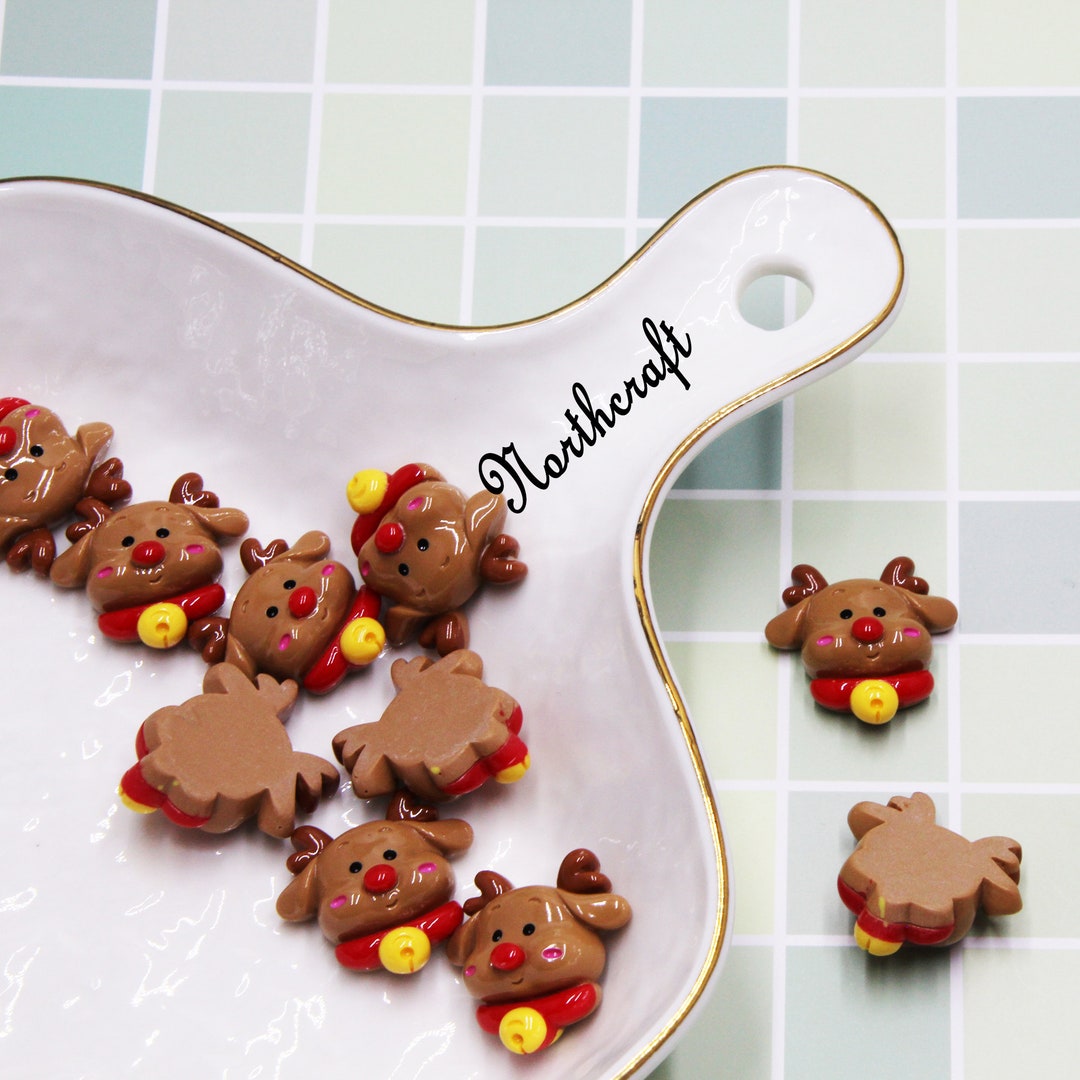 Christmas Resin Elk Cabochons (35x35mm) - Etsy