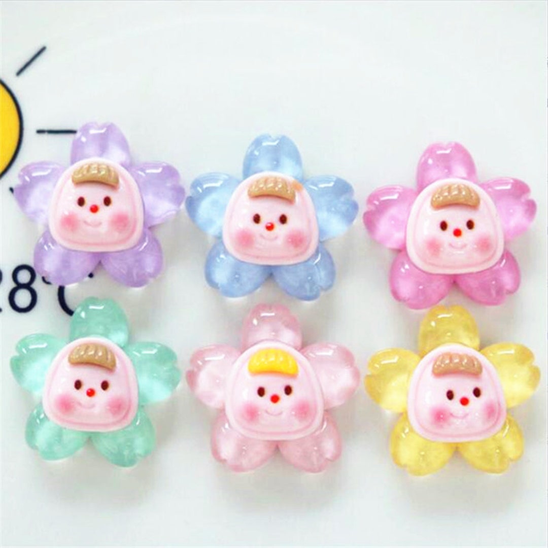 Clear Girl Face Resin Cartoon Simulation Fake Food for DIY Jewelry ...