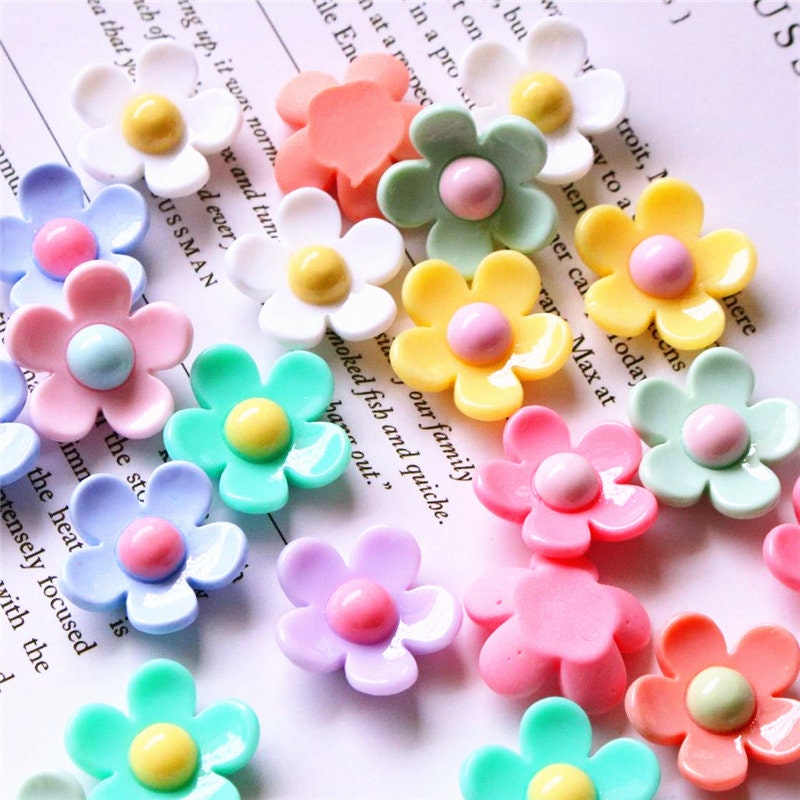 Flatback Resin Flowers - Etsy