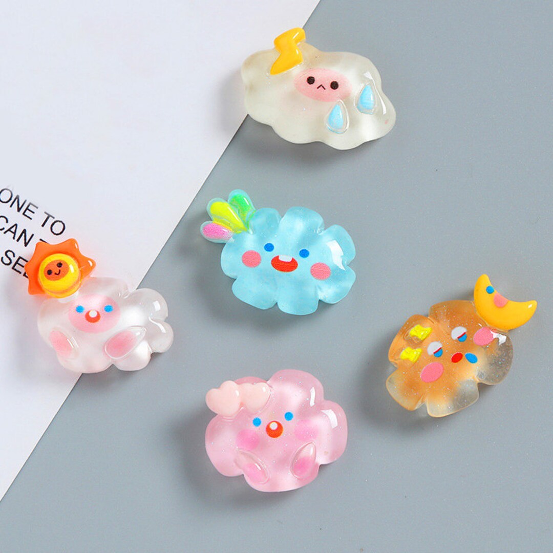 Cartoon Cloud Resin Embellishments, DIY Craft Supplies - Etsy