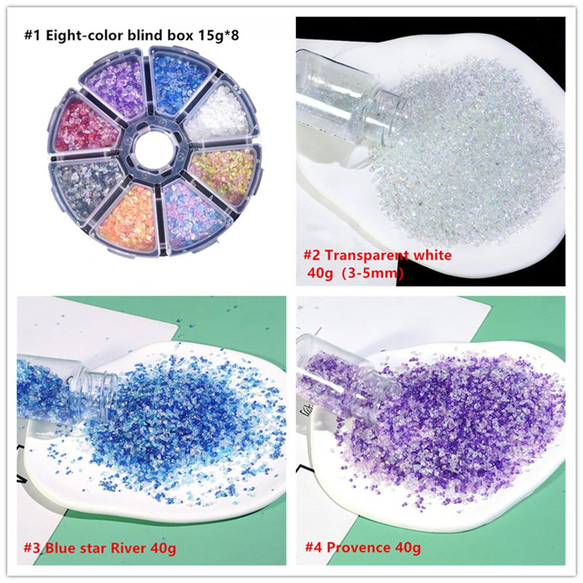 Crushed Pebble Glass Sand: DIY Resin Filling Material - Etsy