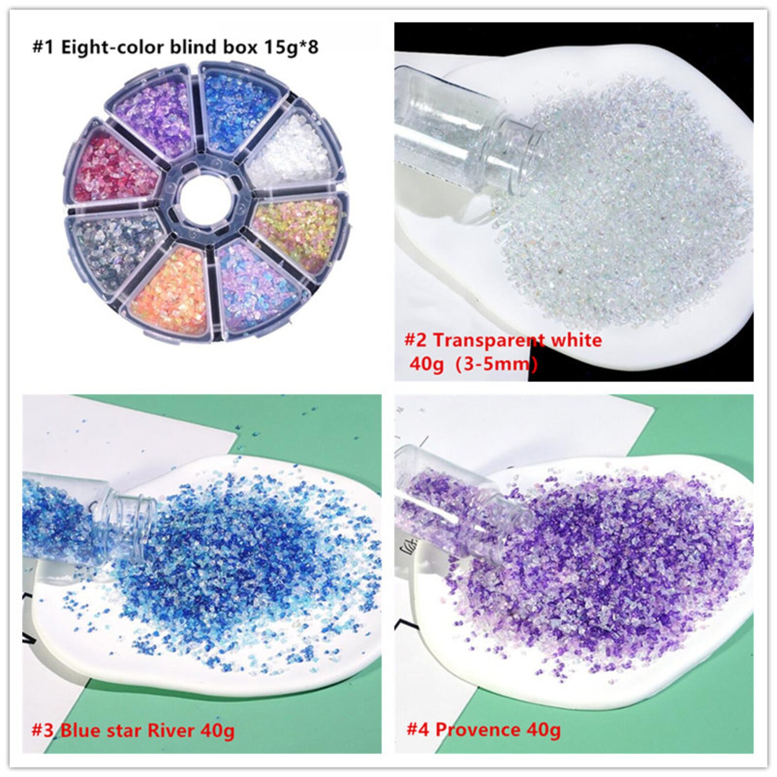Crushed Pebble Glass Sand: DIY Resin Filling Material - Etsy