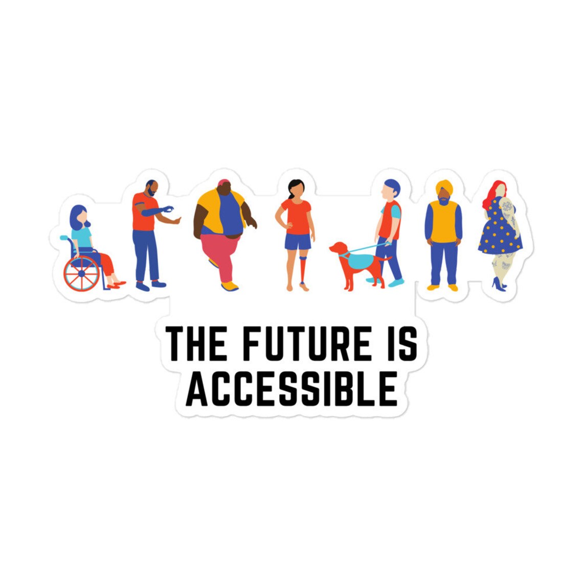 The Future Is Accessible stickers | Etsy