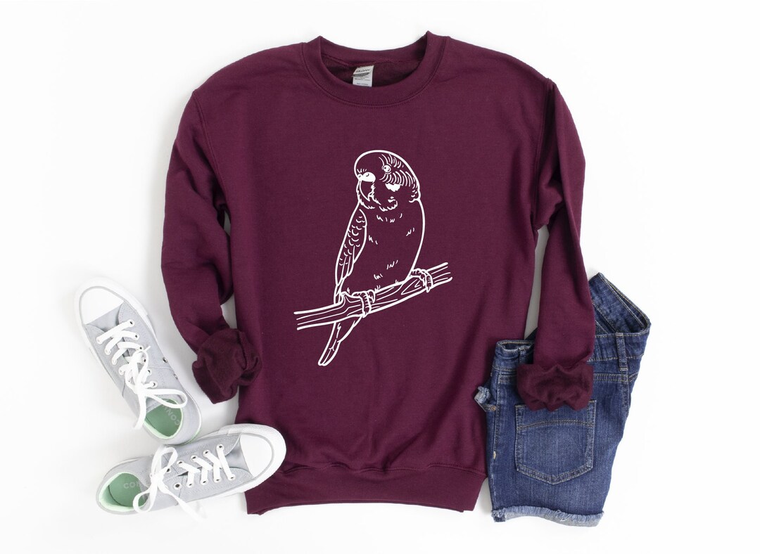 Budgie Sweatshirt, Parakeet Lover Gift, Cute Bird Tee Budgerigar Shirt ...