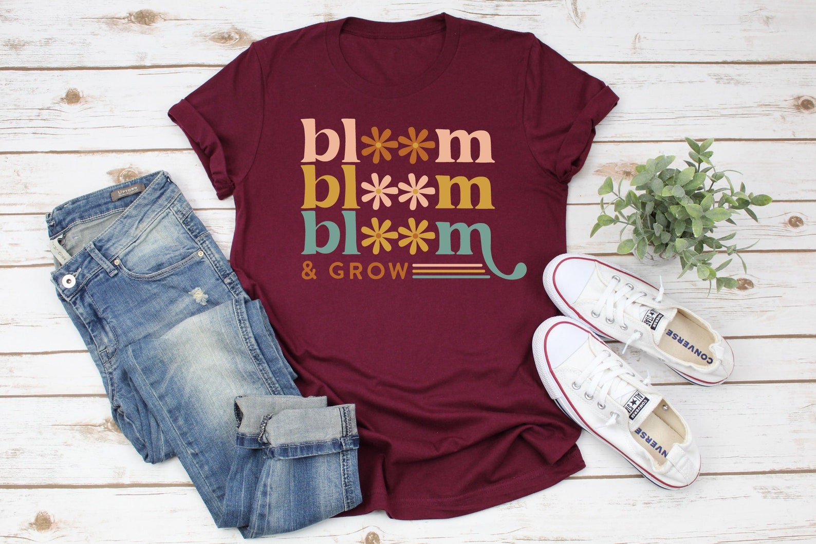 Bloom & Grow Shirt Bloom Bloom Bloom Grow Shirt Positive - Etsy