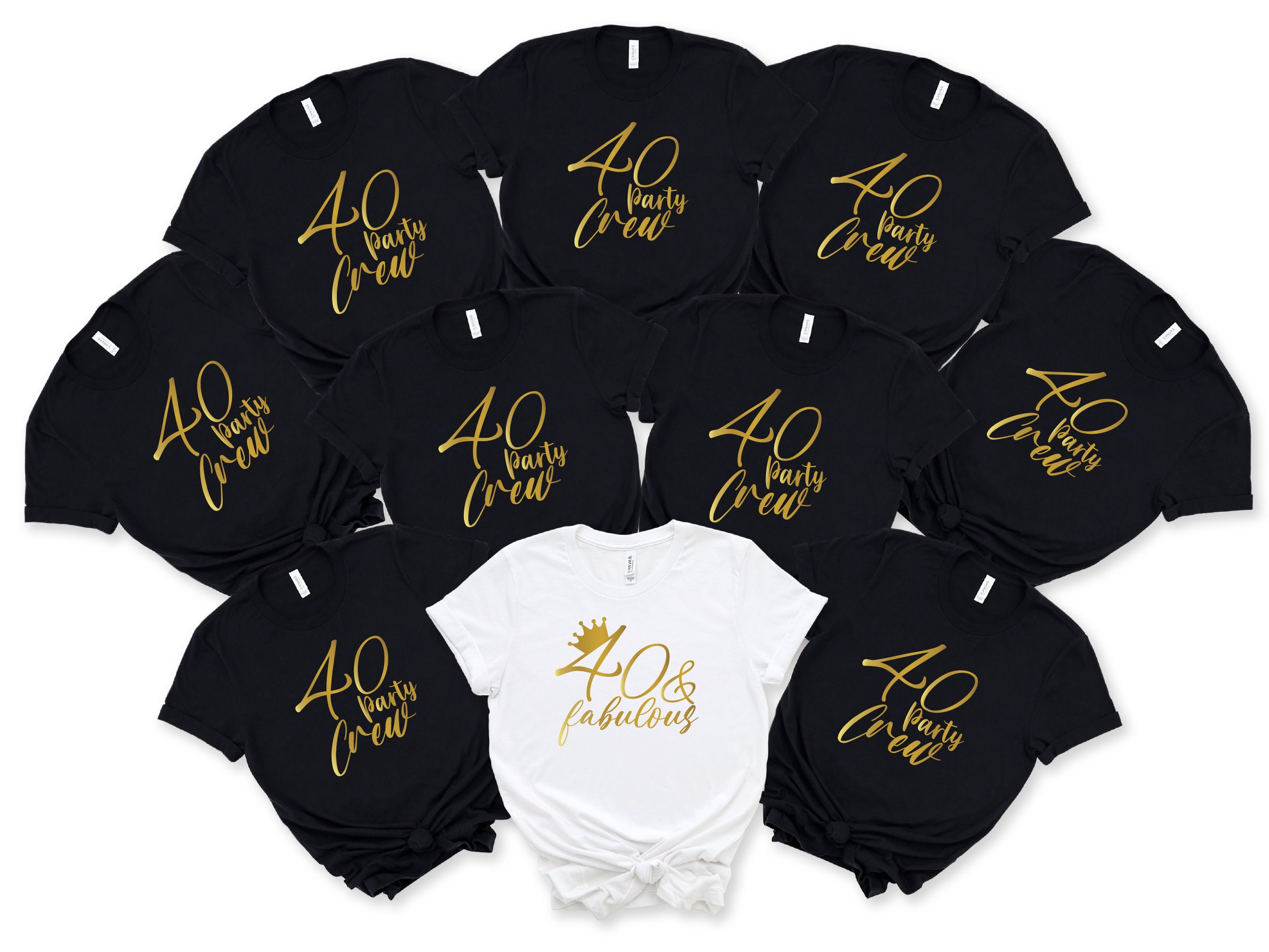 40 And Fabulous Shirt 40 Party Crew Shirt 40 Birthday Shirt Etsy