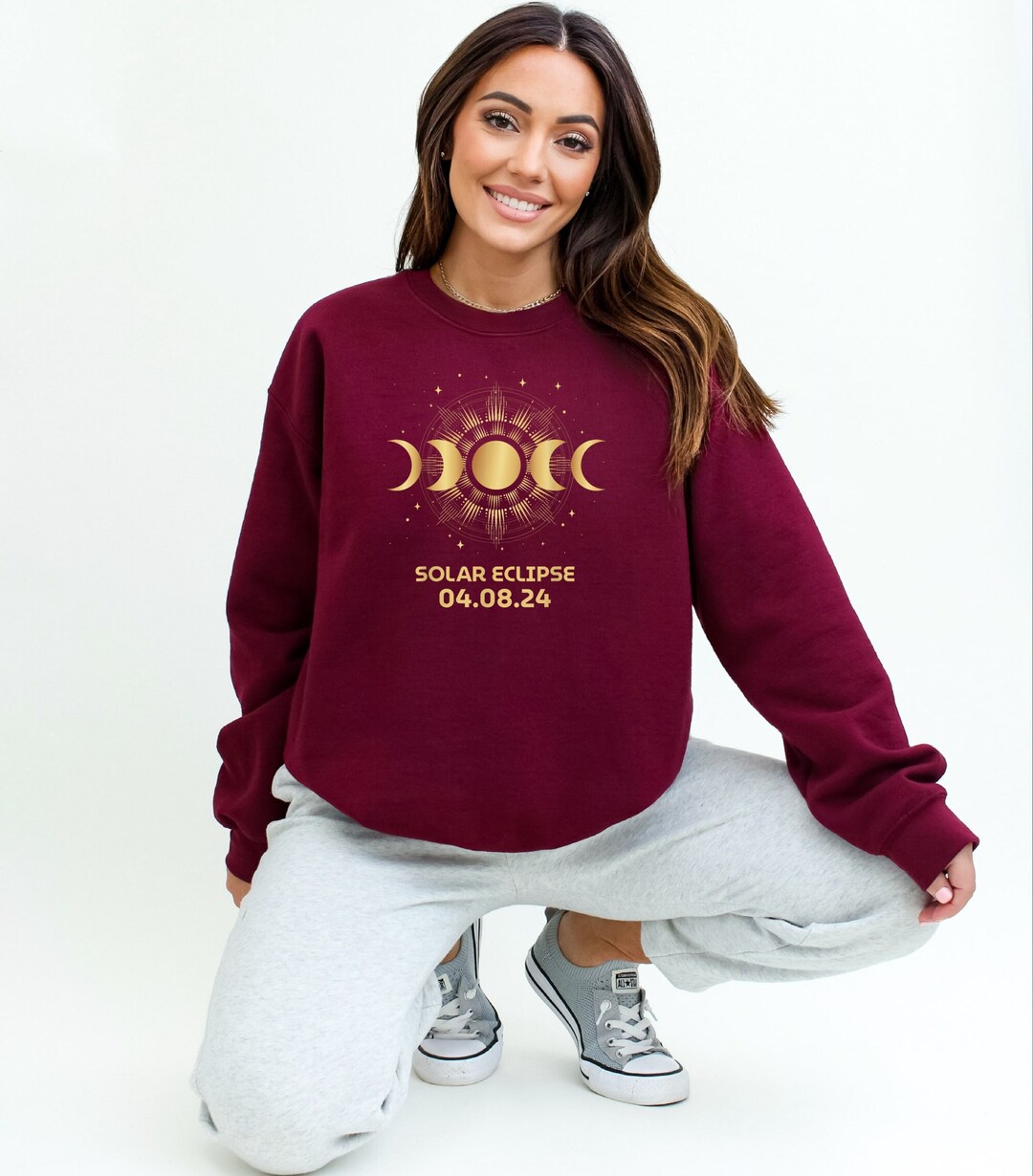 Solar Eclipse Sweatshirt, April 8 2024 Sweatshirt, Eclipse Event 2024 ...