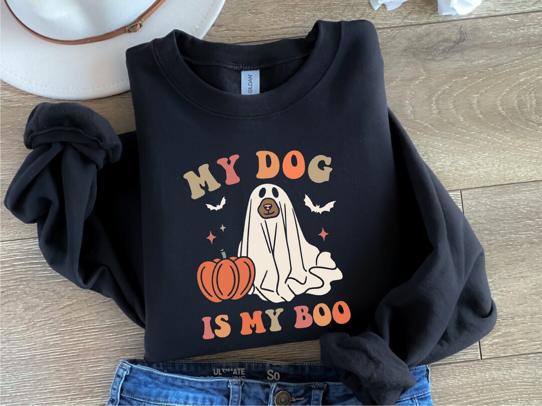 My Dog is My Boo Sweatshirt, Dog Mom Shirt, Dog Lover Shirt, Halloween ...