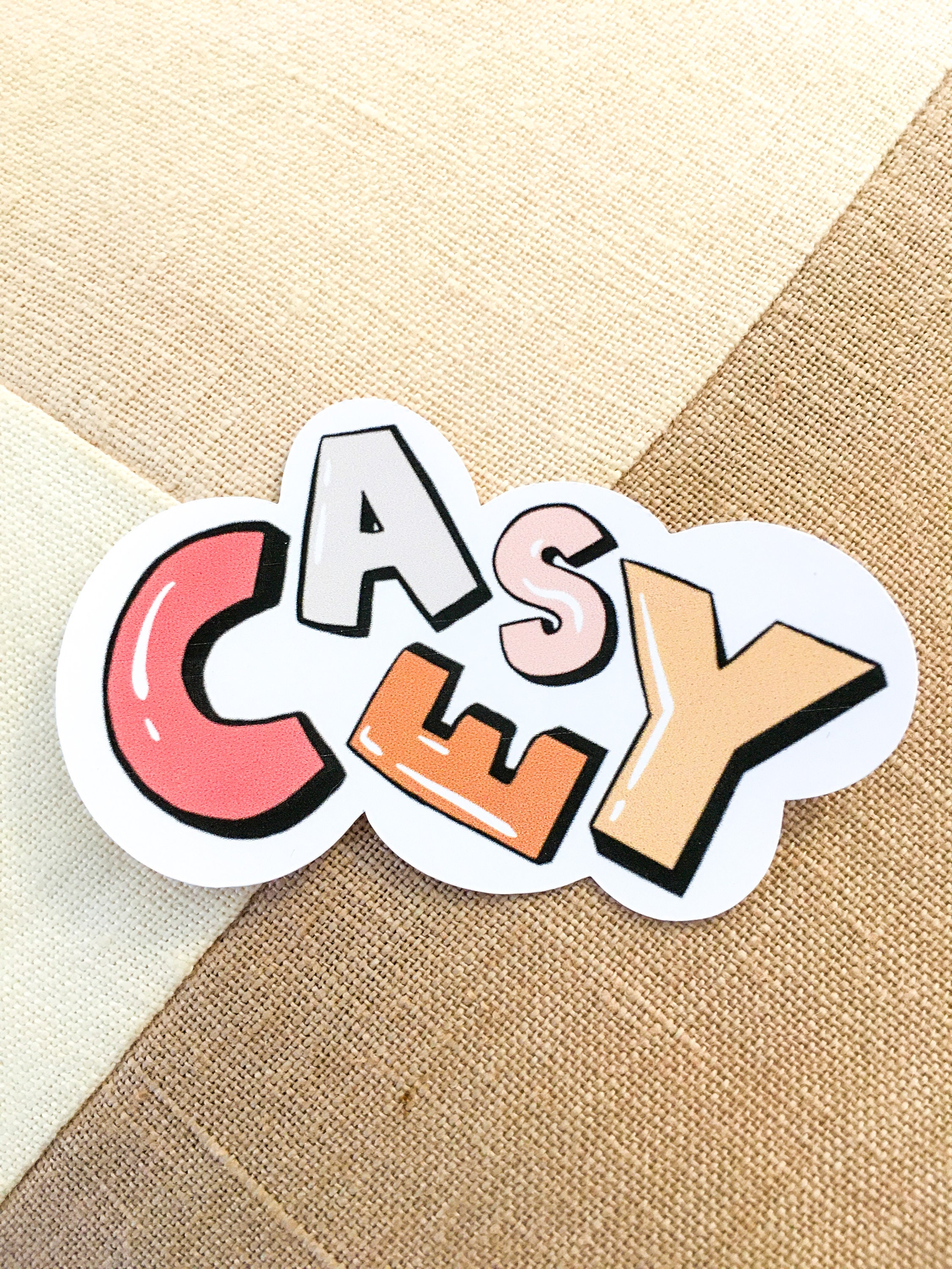 Custom Name Sticker: Colorful Funky Pastel Personalized - Etsy