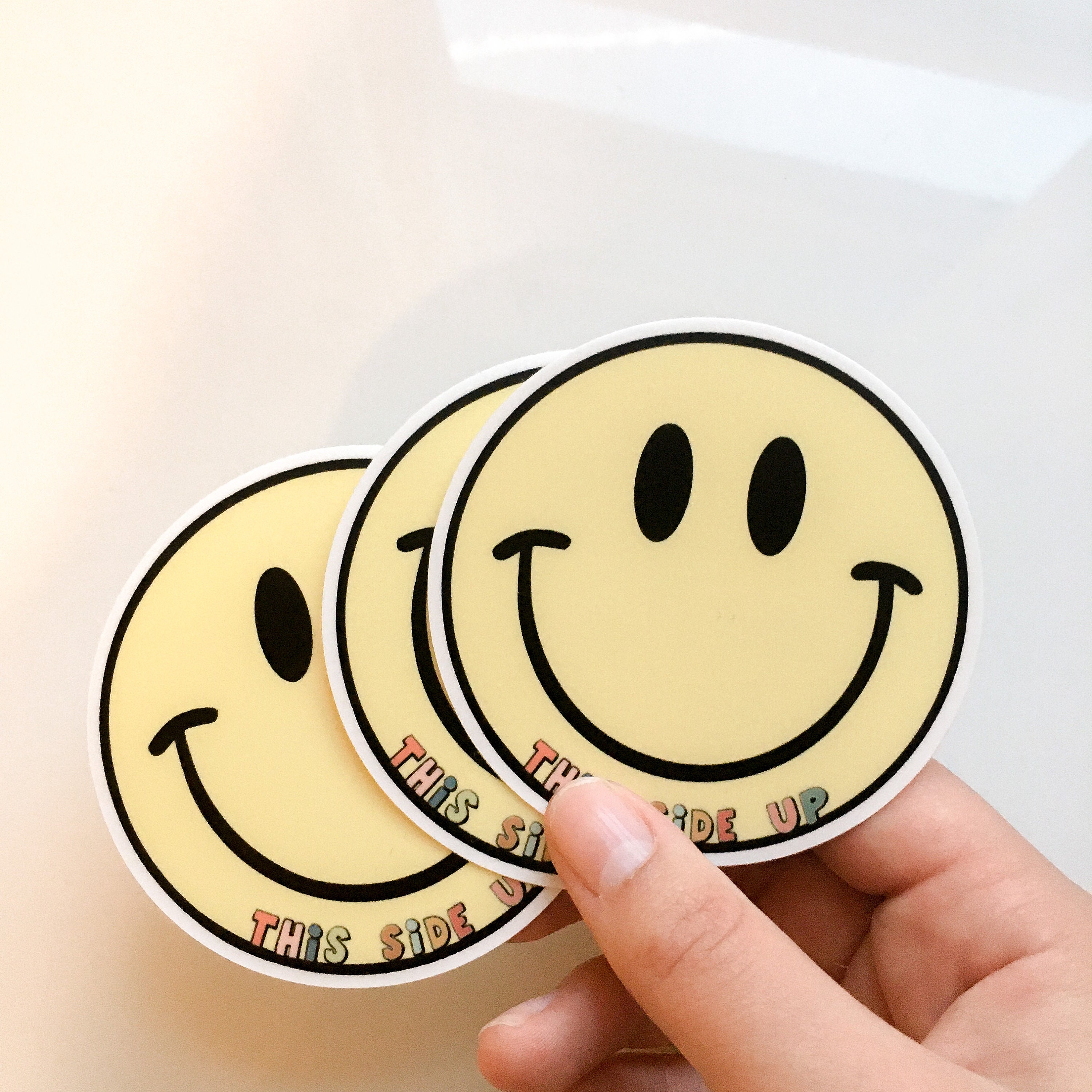 Smiley Face Sticker: Happy Positivity Quote Smile Sticker | Etsy