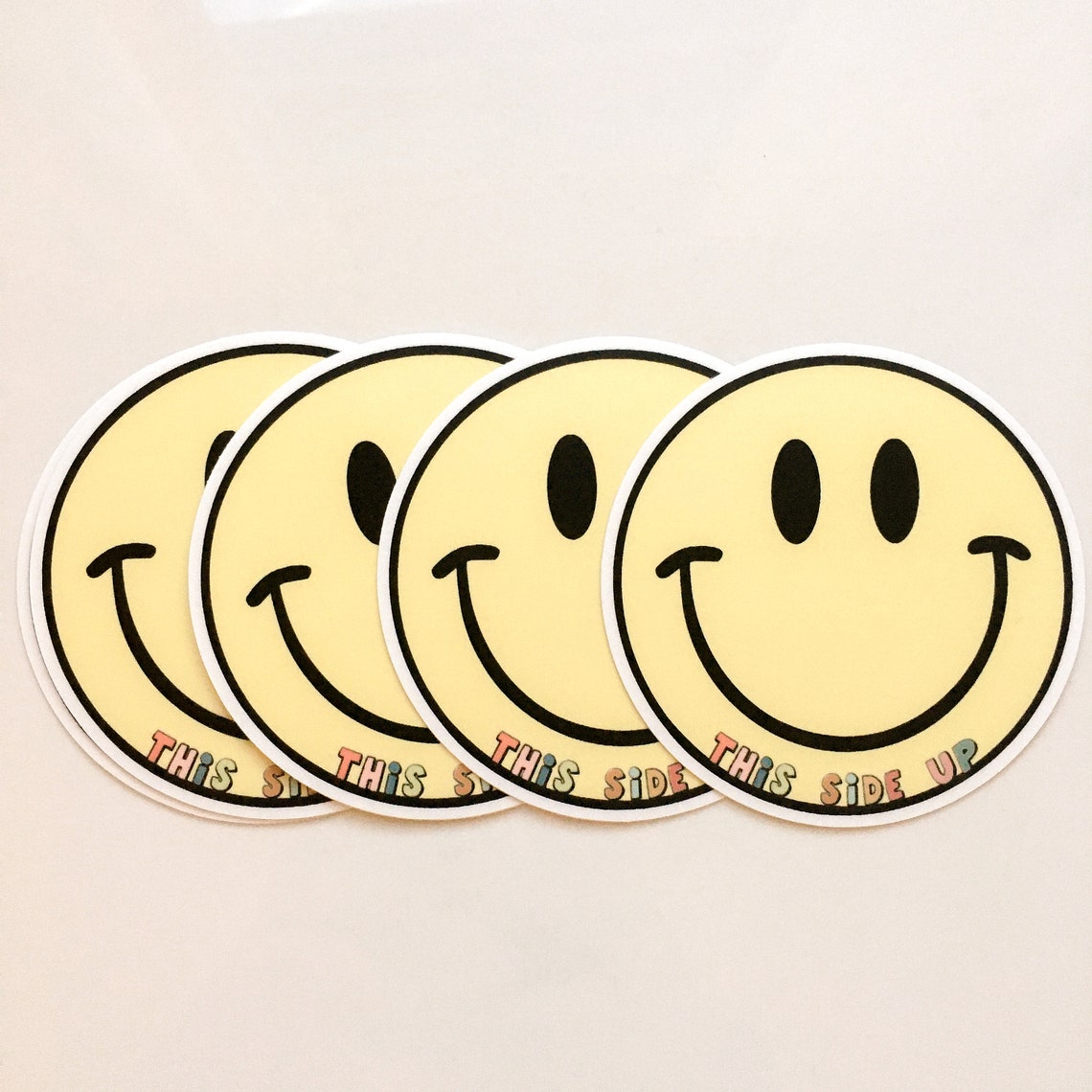 Smiley Face Sticker: Happy Positivity Quote Smile Sticker - Etsy