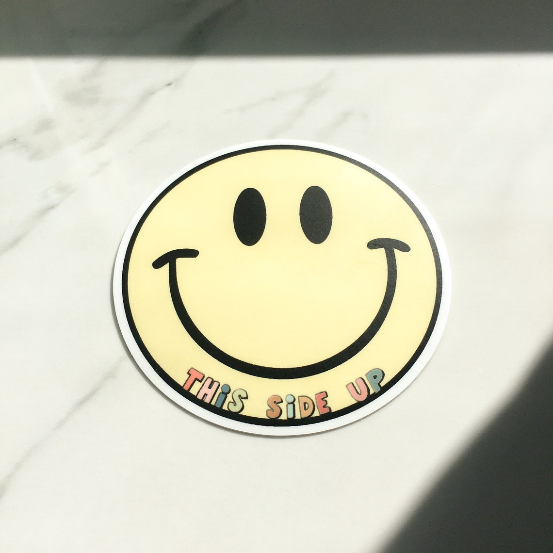 Smiley Face Sticker: Happy Positivity Quote Smile Sticker - Etsy.de
