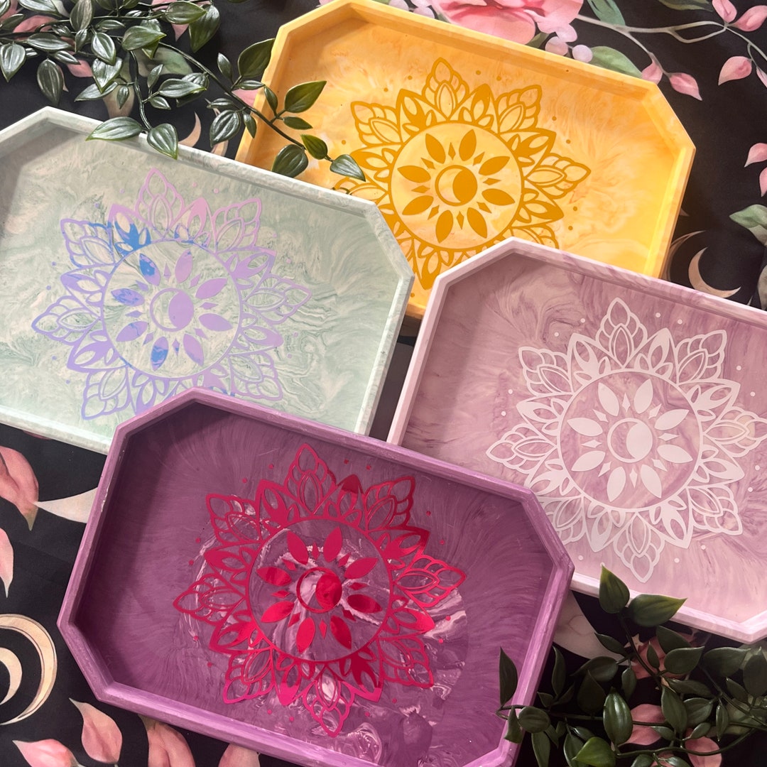 Coffee Table Tray - Mandala Design Tray, Vanity Tray, Perfume Organiser ...