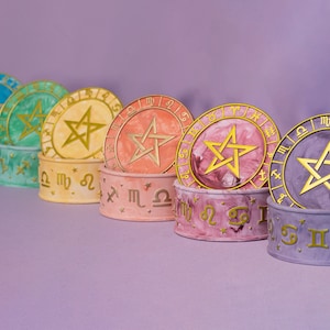 Star Detail Pink Trinket Box, Celestial Style Jewellery Box, Storage ...