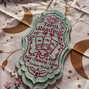 Tarot Reader Door Sign - Gothic Frame Style Tarot Reading Enquiry Sign ...
