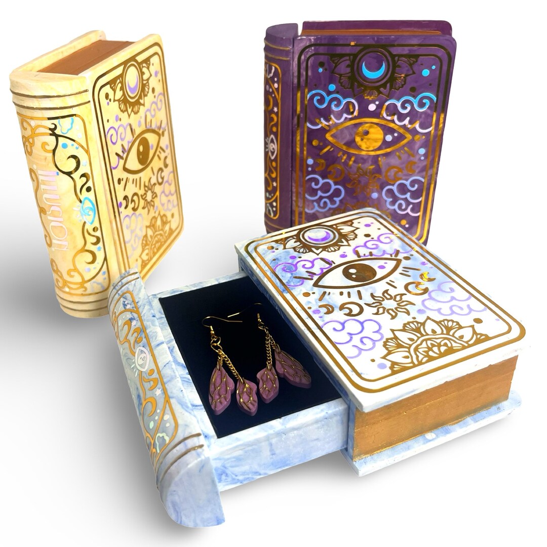 Book Jewellery Box - Illusion. Evil Eye Art Nouveau Themed Hidden ...