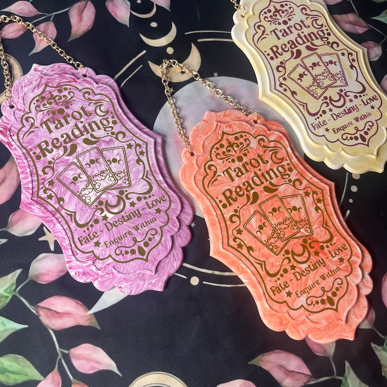 Tarot Reader Door Sign Gothic Frame Style Tarot Reading Enquiry Sign ...
