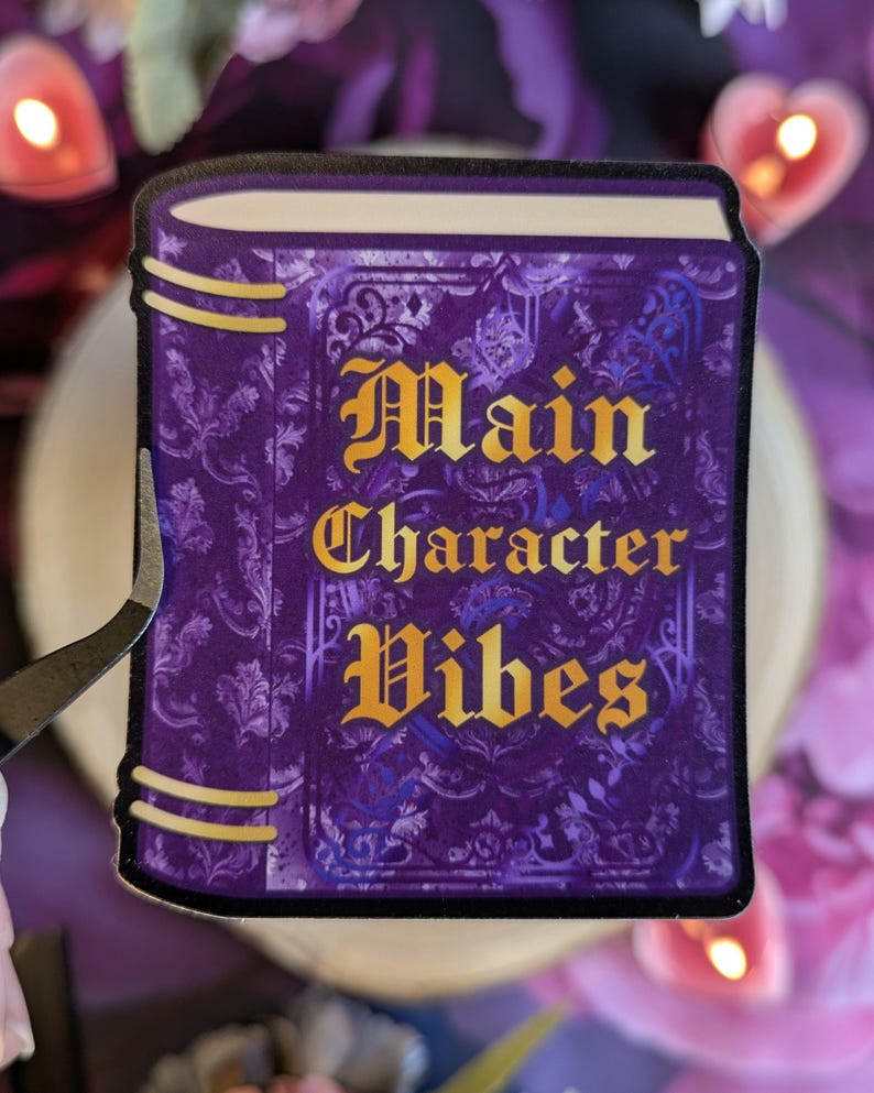Main Character Vibes Book Trope Sticker - Etsy UK