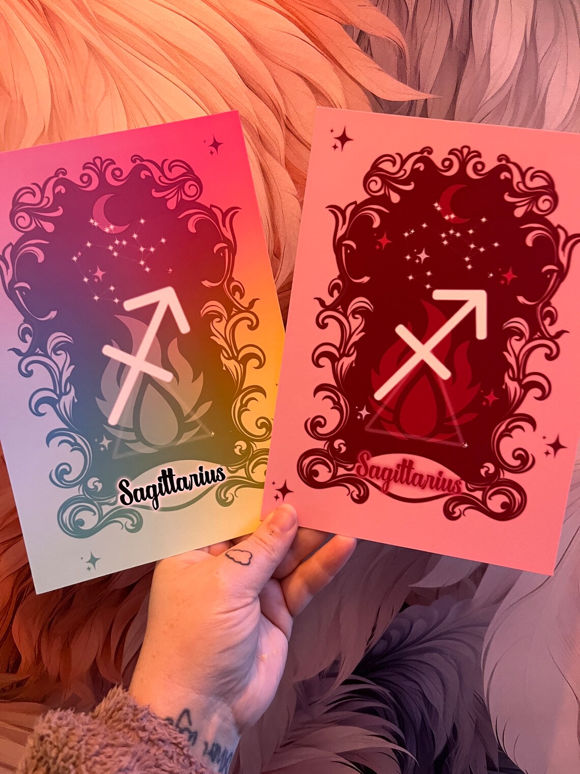 Sagittarius Art Nouveau Style Art Print. Signs of the Zodiac Art ...