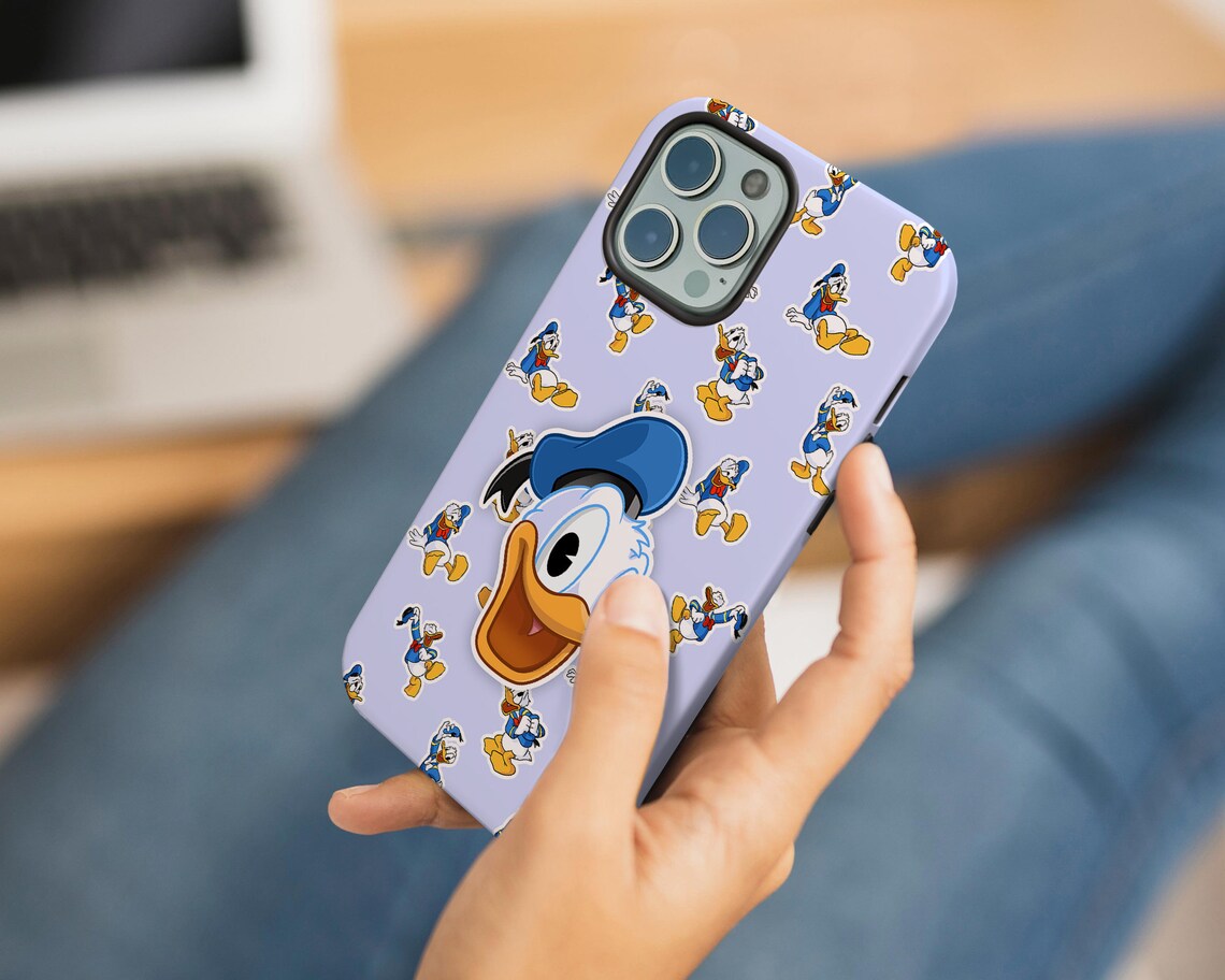 Donald Duck Design phone case Donald Duck art case Disney | Etsy