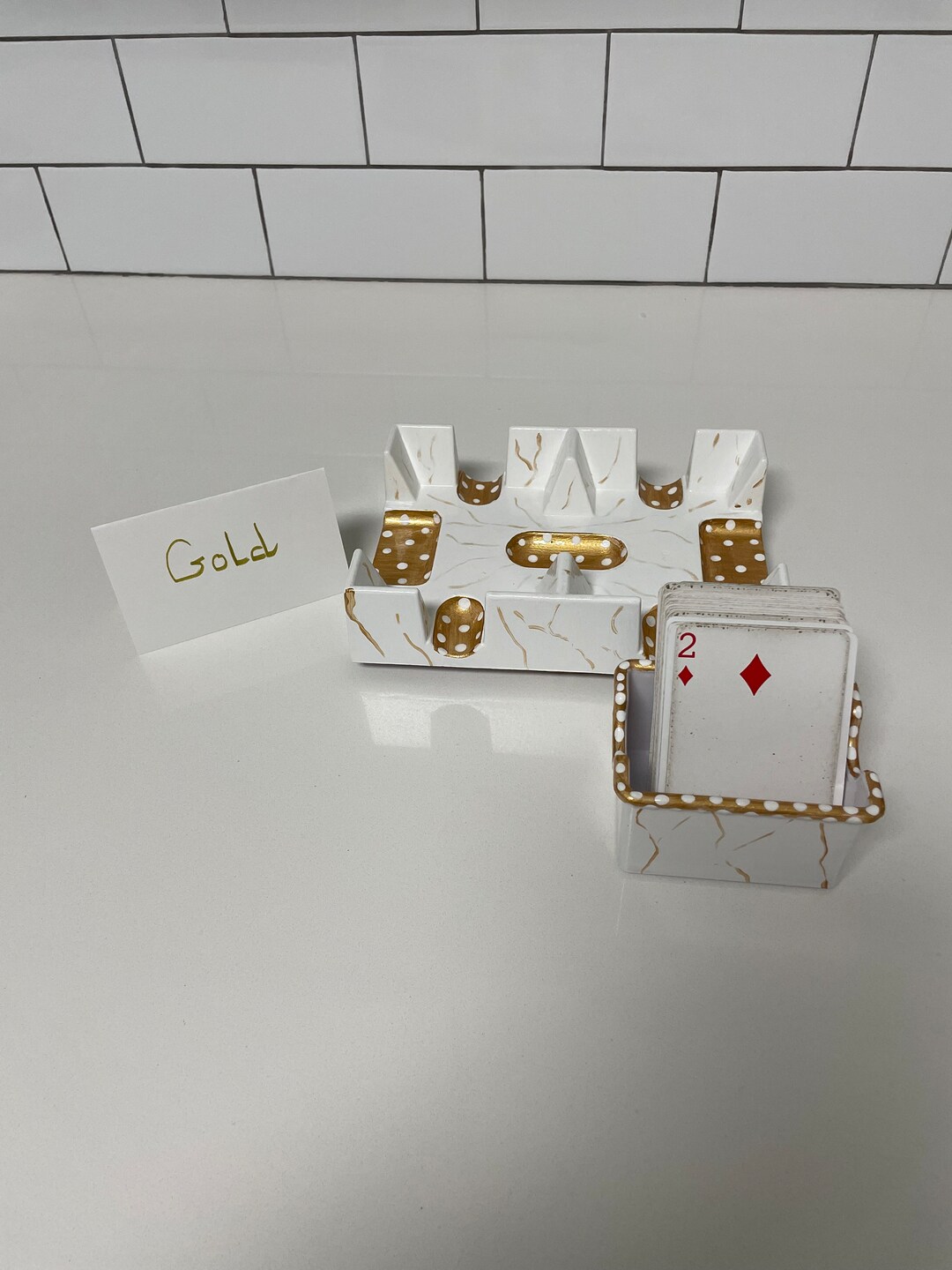 Hand Painted Canasta Set - Etsy